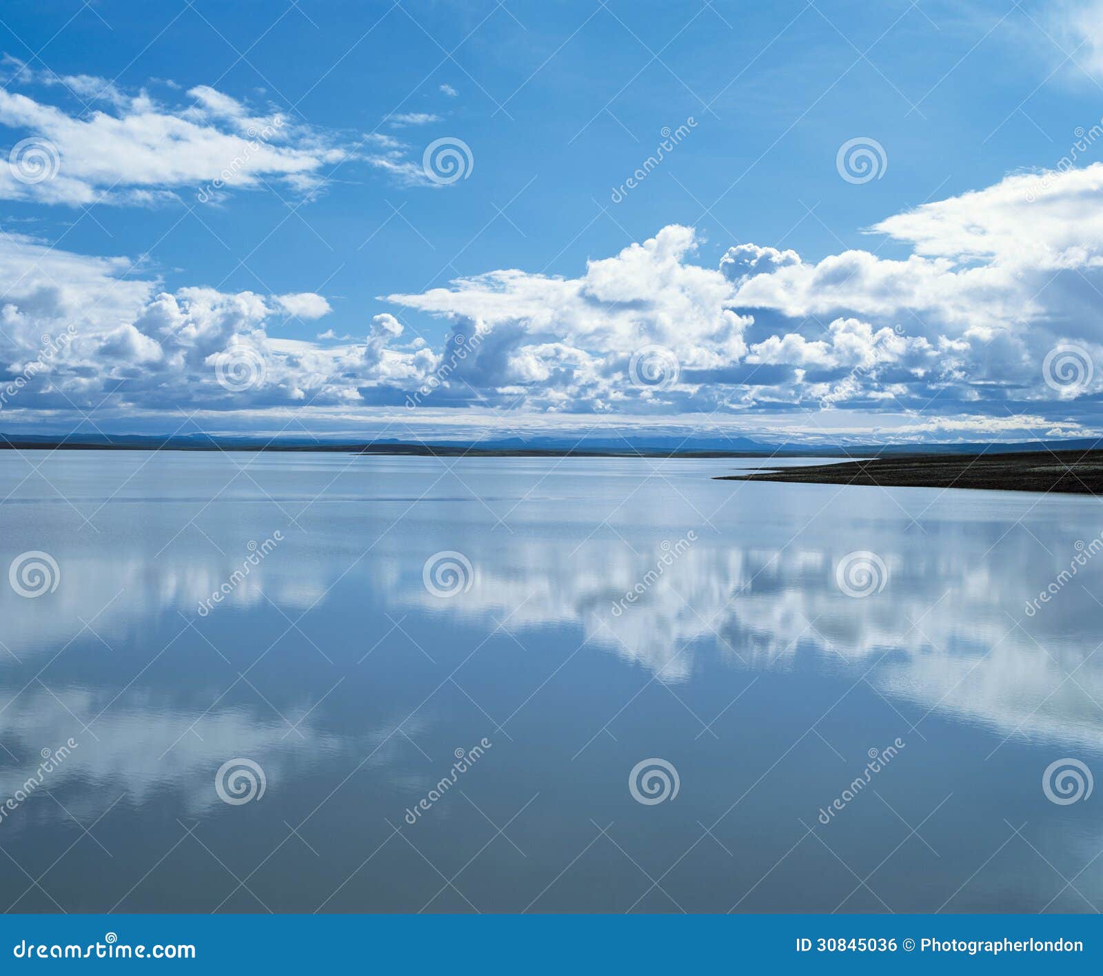 Clouds reflecting on water stock photo. Image of natural - 30845036