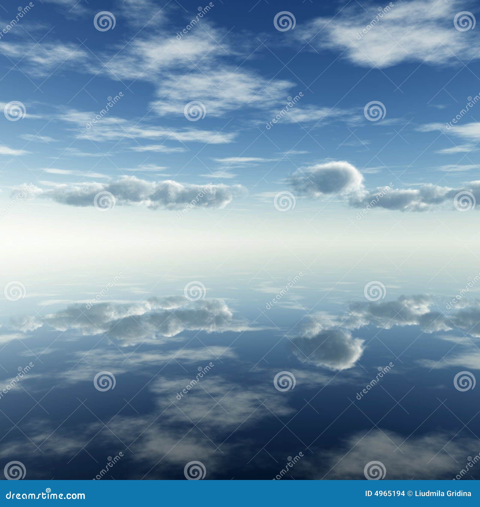 Clouds reflection stock illustration. Illustration of blue - 4965194