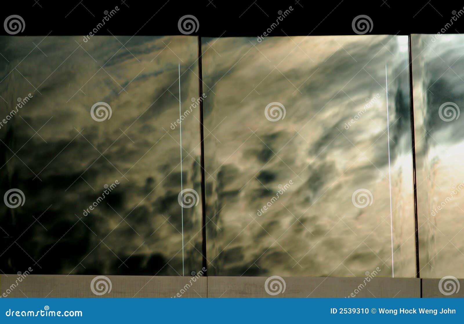 Clouds Reflection on the Glass Stock Photo - Image of building, skies ...