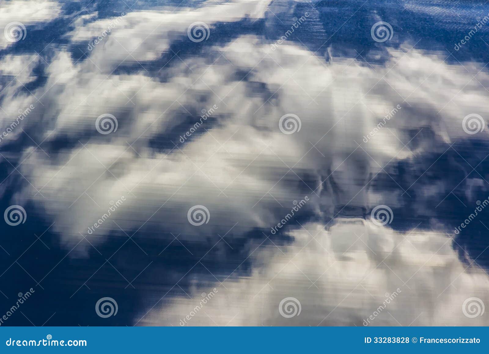 Clouds Reflections on Metallic Surface Stock Photo - Image of ...