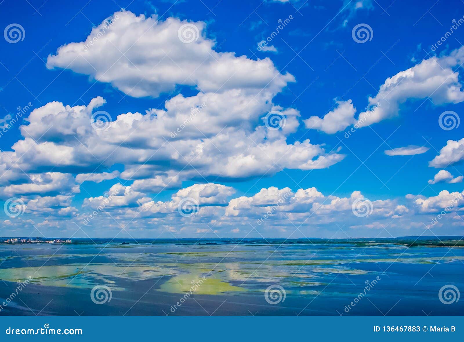 Clouds and Reflections on Water Stock Image - Image of reflection ...