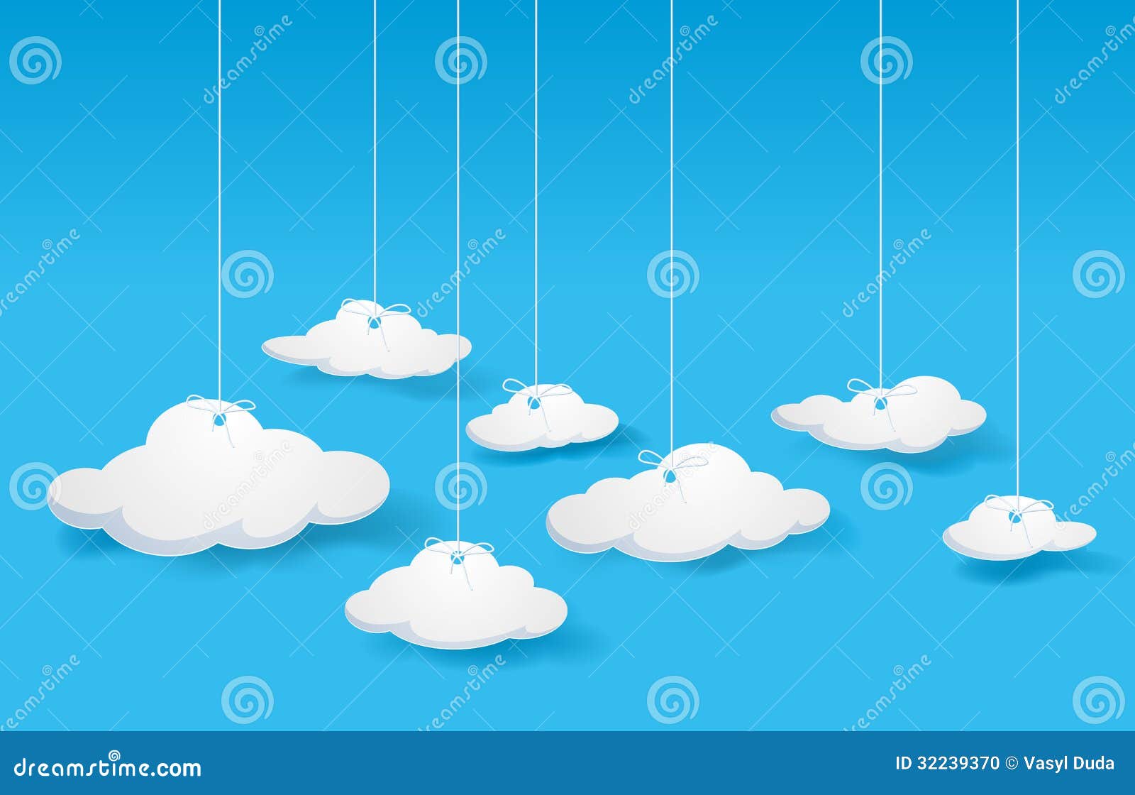 Clouds stock vector. Illustration of paper, abstract - 32239370