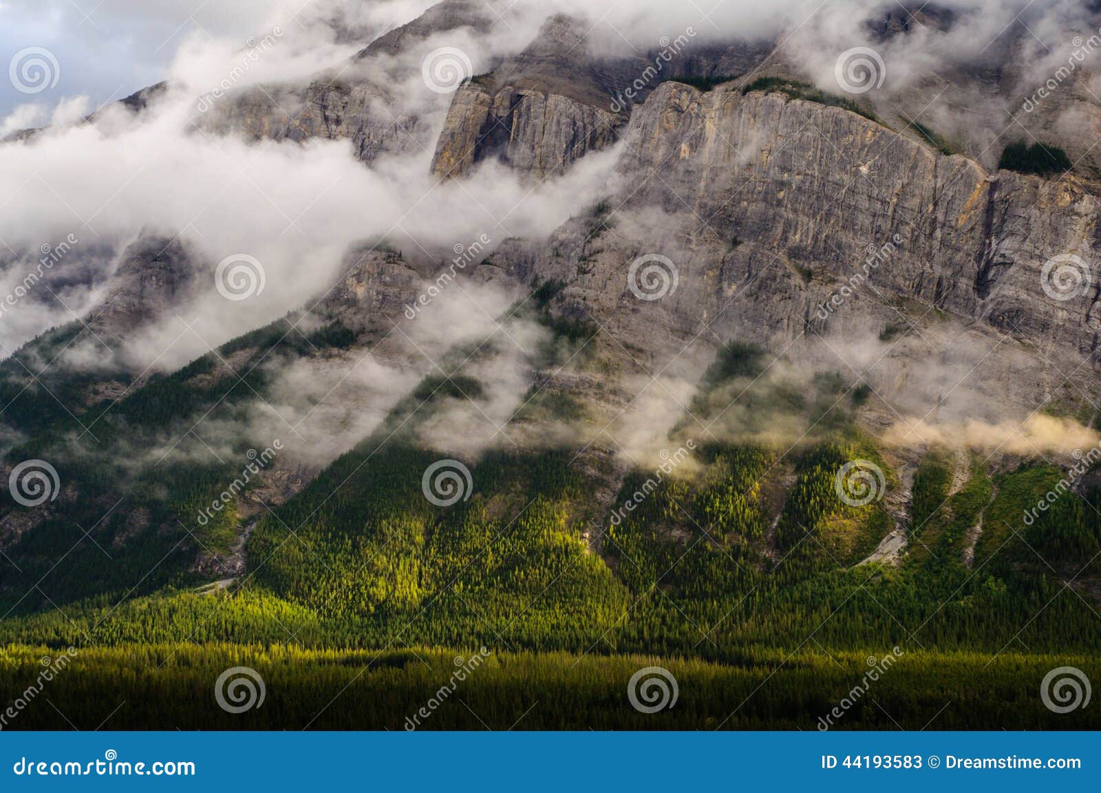 Clouds Rundle Mountain Banff Canada Stock Image - Image of rundle ...