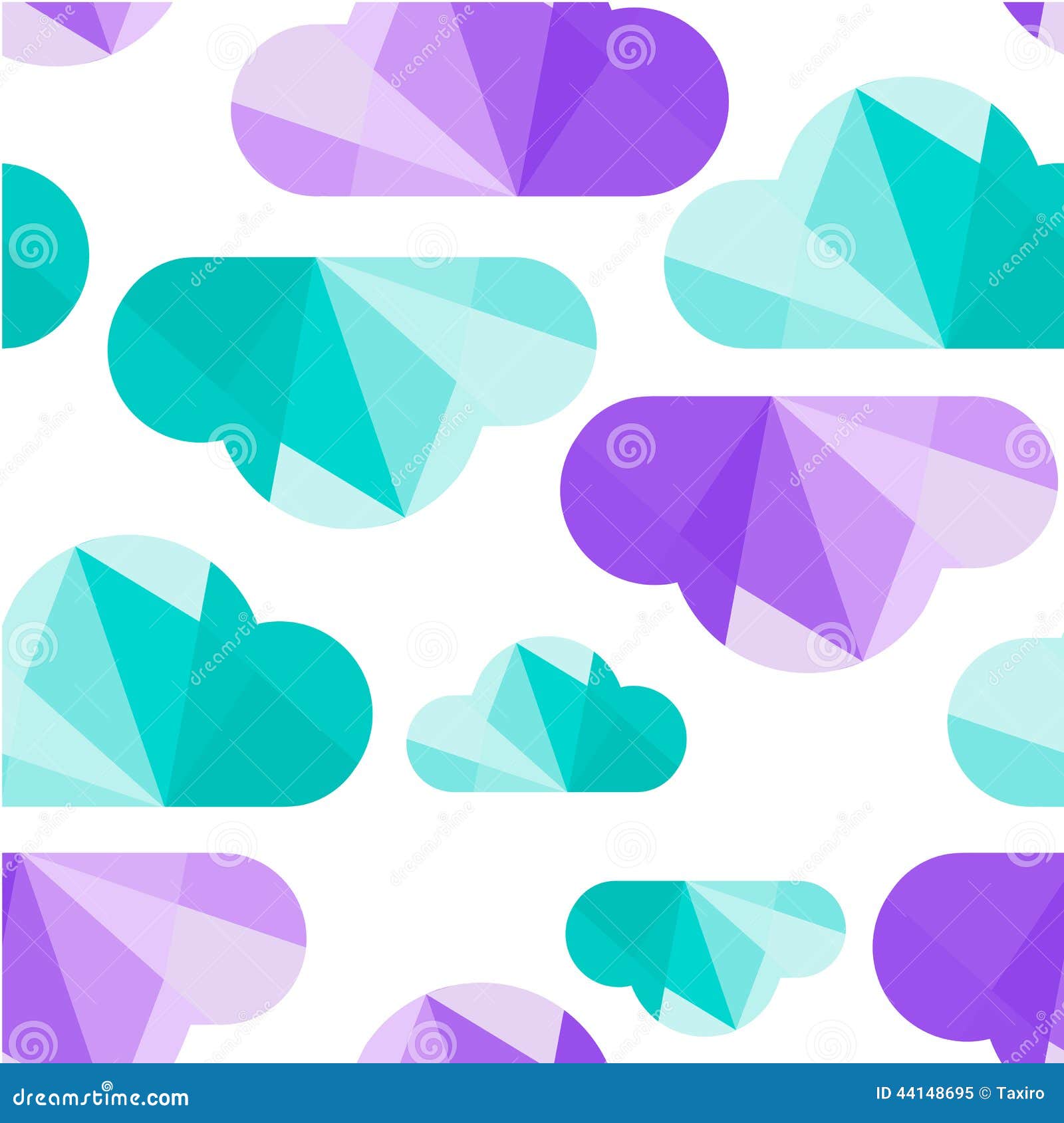Clouds seamless pattern stock vector. Illustration of rainy - 44148695