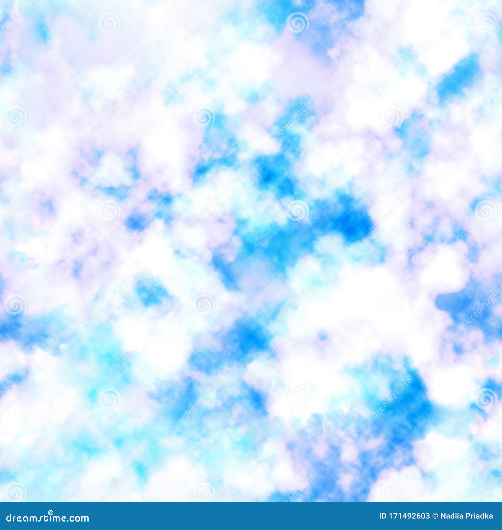 Clouds Seamless Pattern. Space Universe Repeat Bright Marble Abstract ...