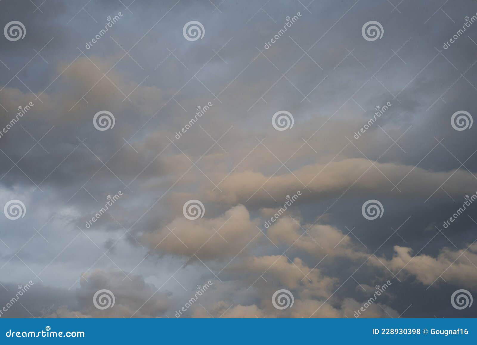 Clouds seen from a ground stock photo. Image of flight - 228930398