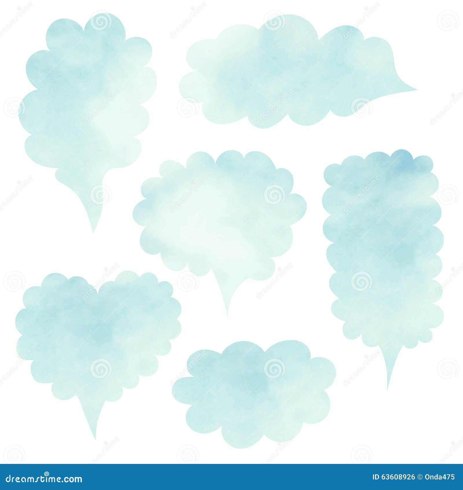 Clouds Set. Blank Template Quote Set. Template Vector Set Stock Vector ...