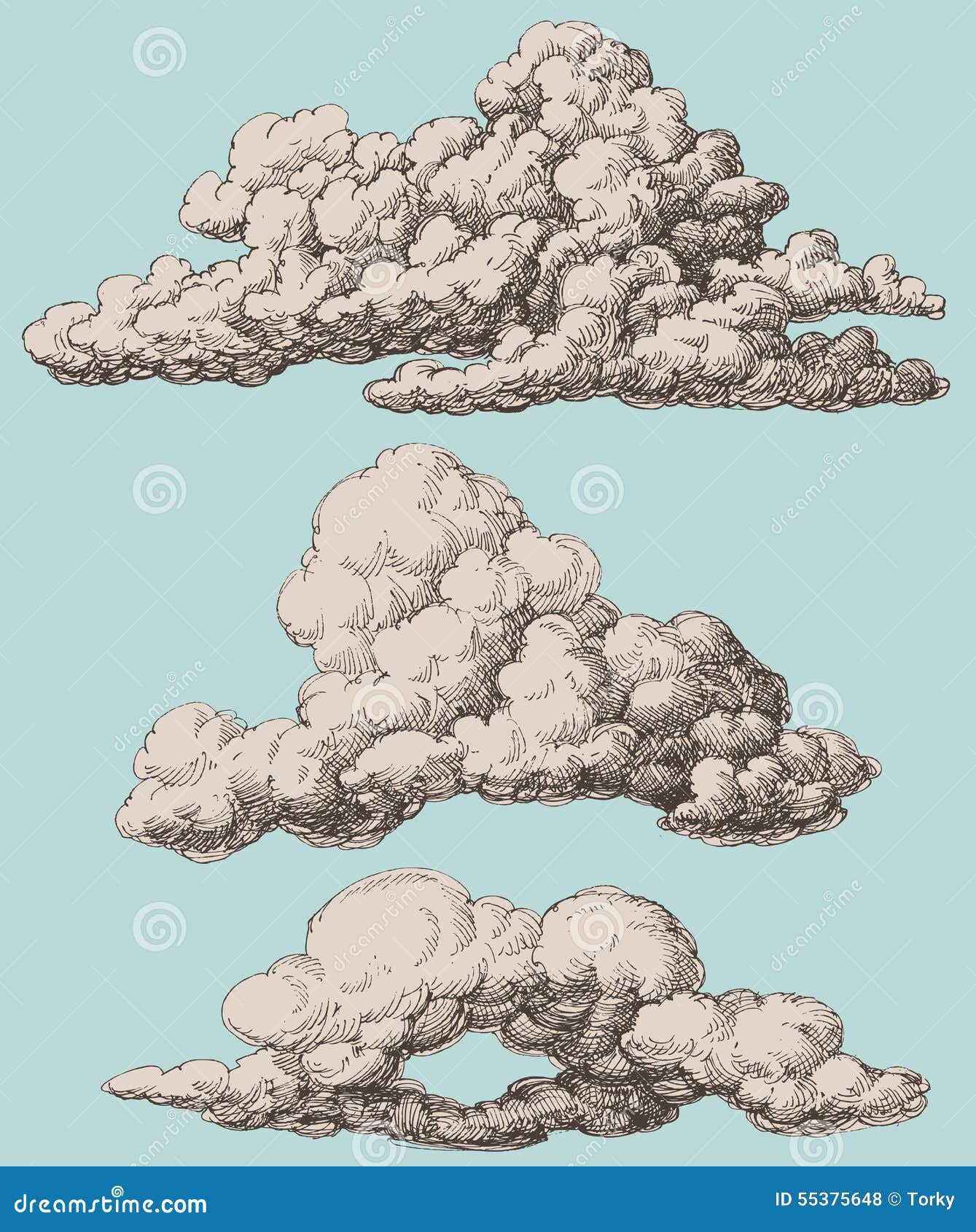 Vintage Clouds And Sky Background. Stock Image | CartoonDealer.com ...