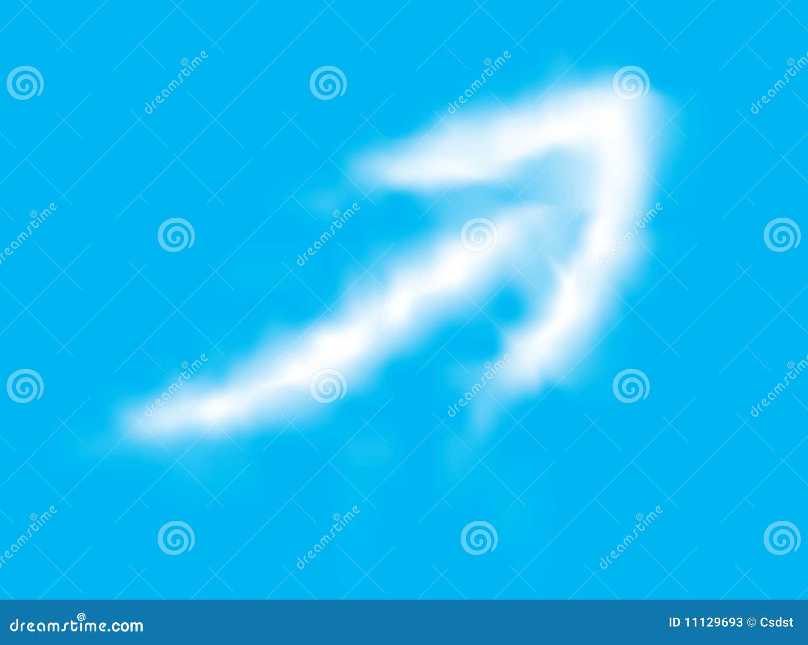 Clouds in shape of arrow stock vector. Illustration of fluffy - 11129693