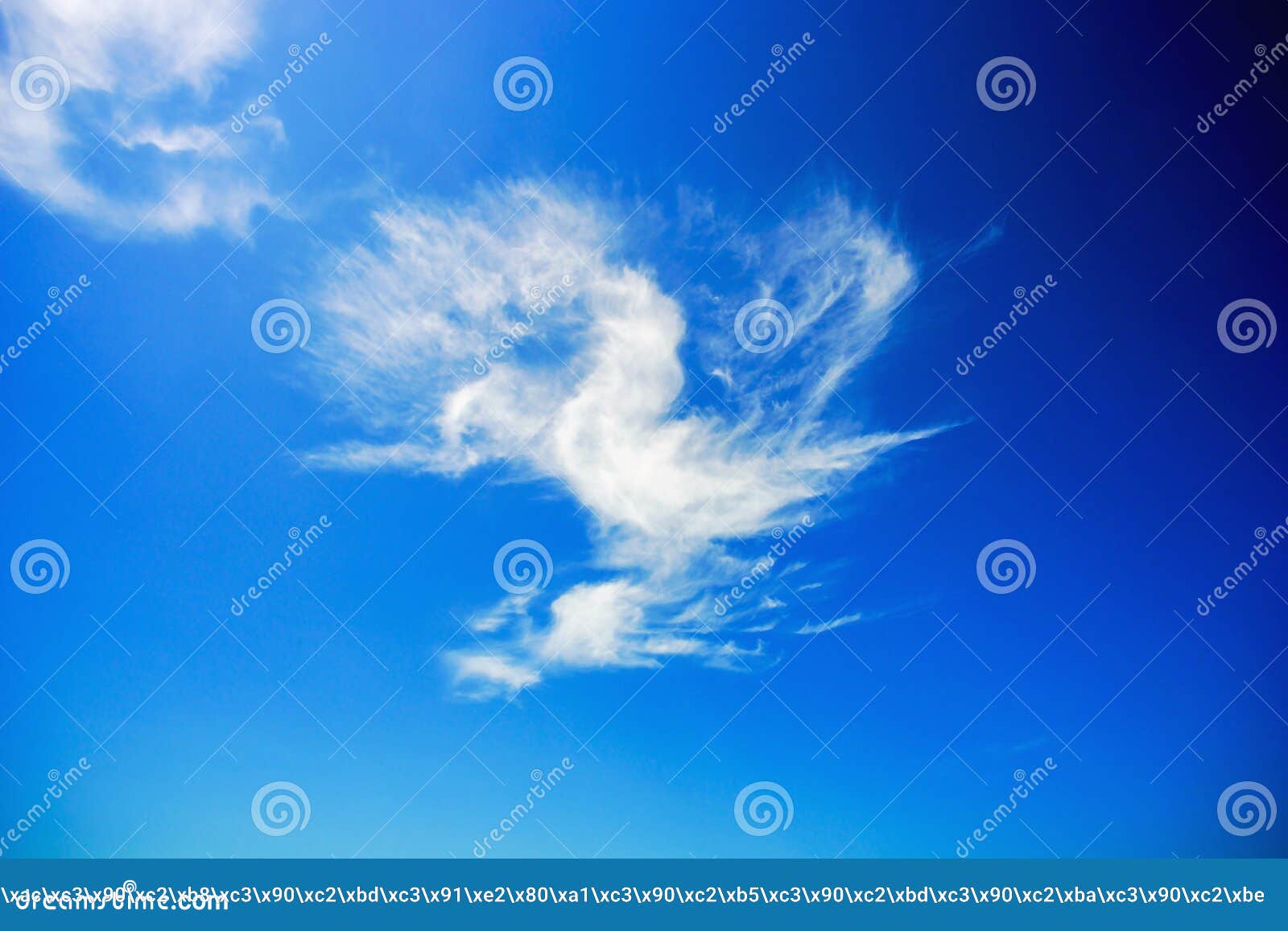 Clouds in the Shape of a Bird on a Sunny Sky. Stock Image - Image of ...