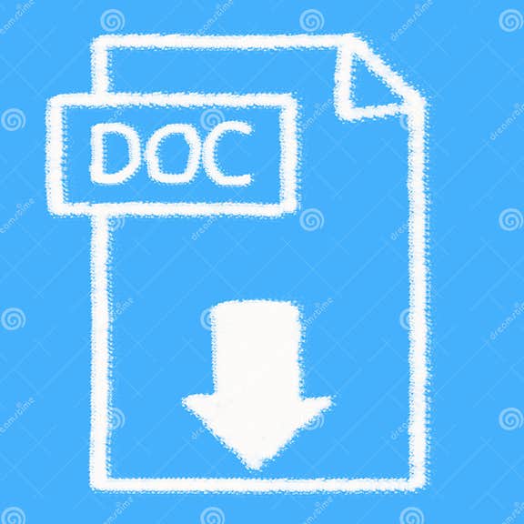 Clouds shaped doc file stock photo. Image of symbol - 193572356