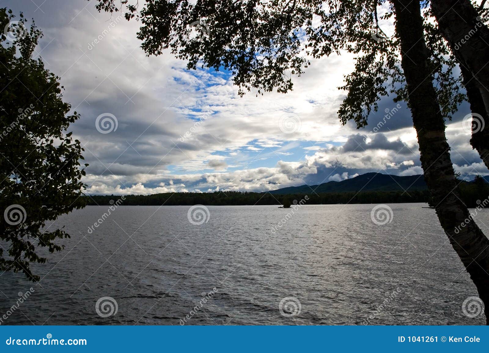 Clouds with a Silver Lining Stock Image - Image of moosehead, ripples ...