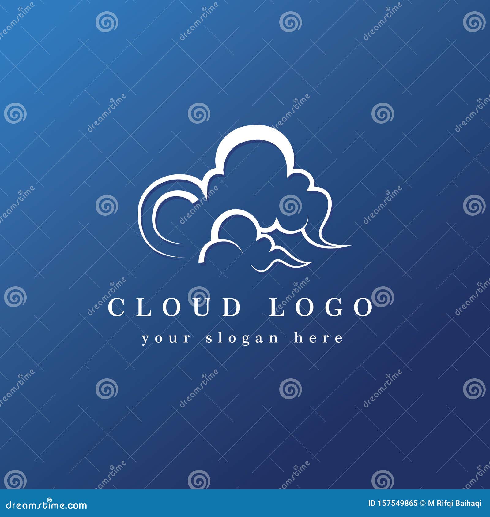 Clouds Simple Minimalist Modern Logo Concept Stock Illustration ...