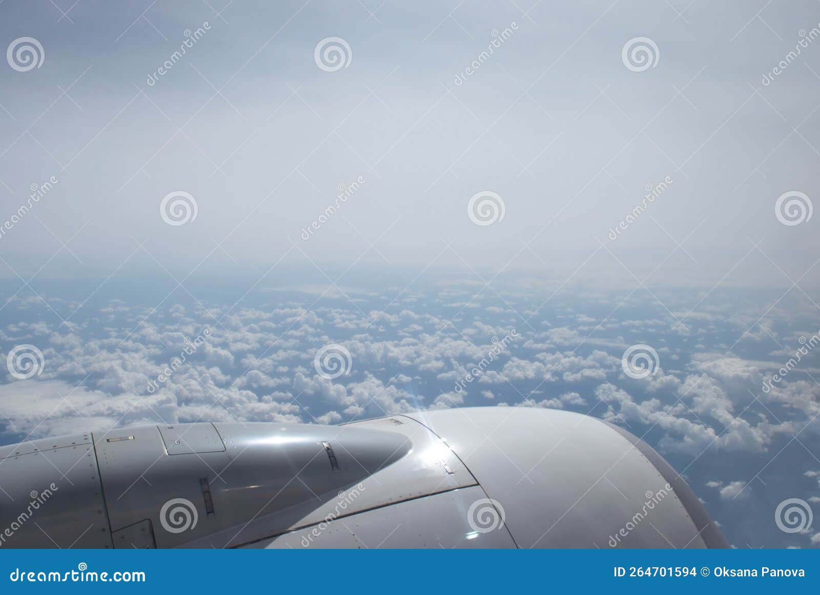 Clouds and Sky As Seen through Window of an Aircraft. View from the Window of the Plane Stock ...