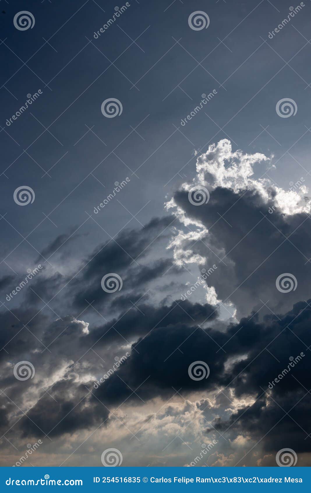 Clouds and Sky in the Evening Texture Stock Image - Image of horizon ...