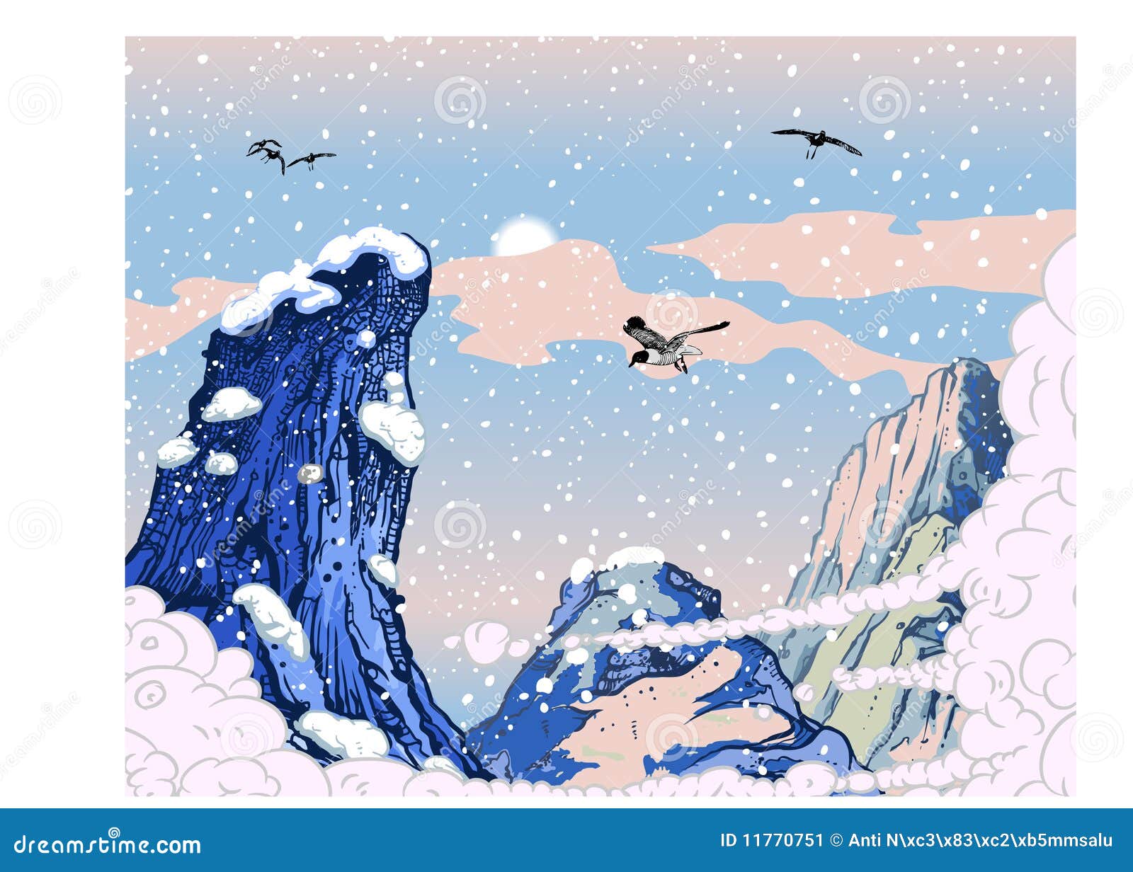 Mountain Peak Linear Icons Set. Summit, Peak, Altitude, Elevation ...