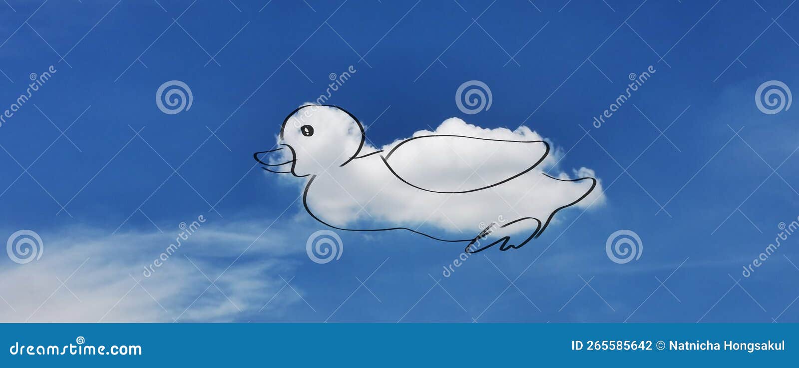 Clouds in the Sky Shaped Like Ducks. Stock Photo - Image of clouds ...