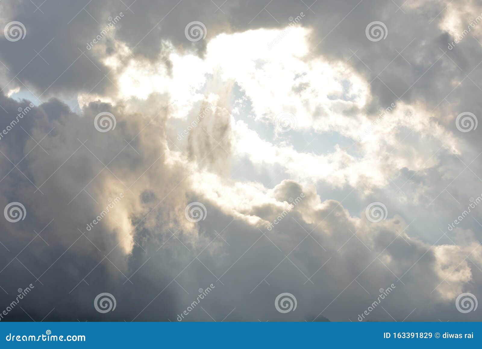 Clouds stock image. Image of beautiful, darjeeling, silverlining - 163391829