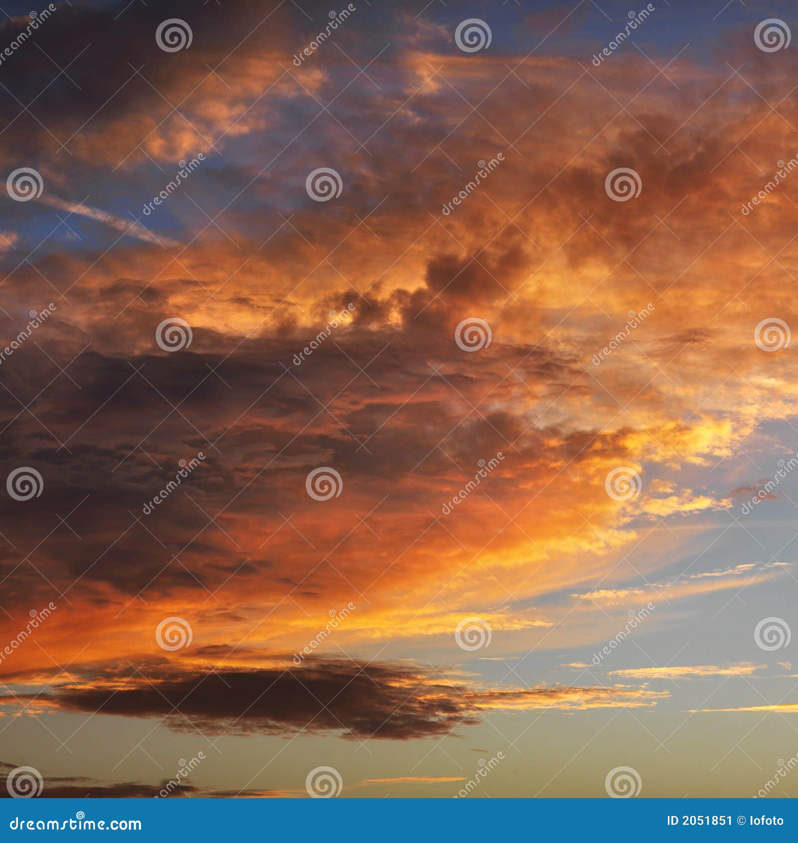 Clouds in sky with sunset. stock image. Image of square - 2051851