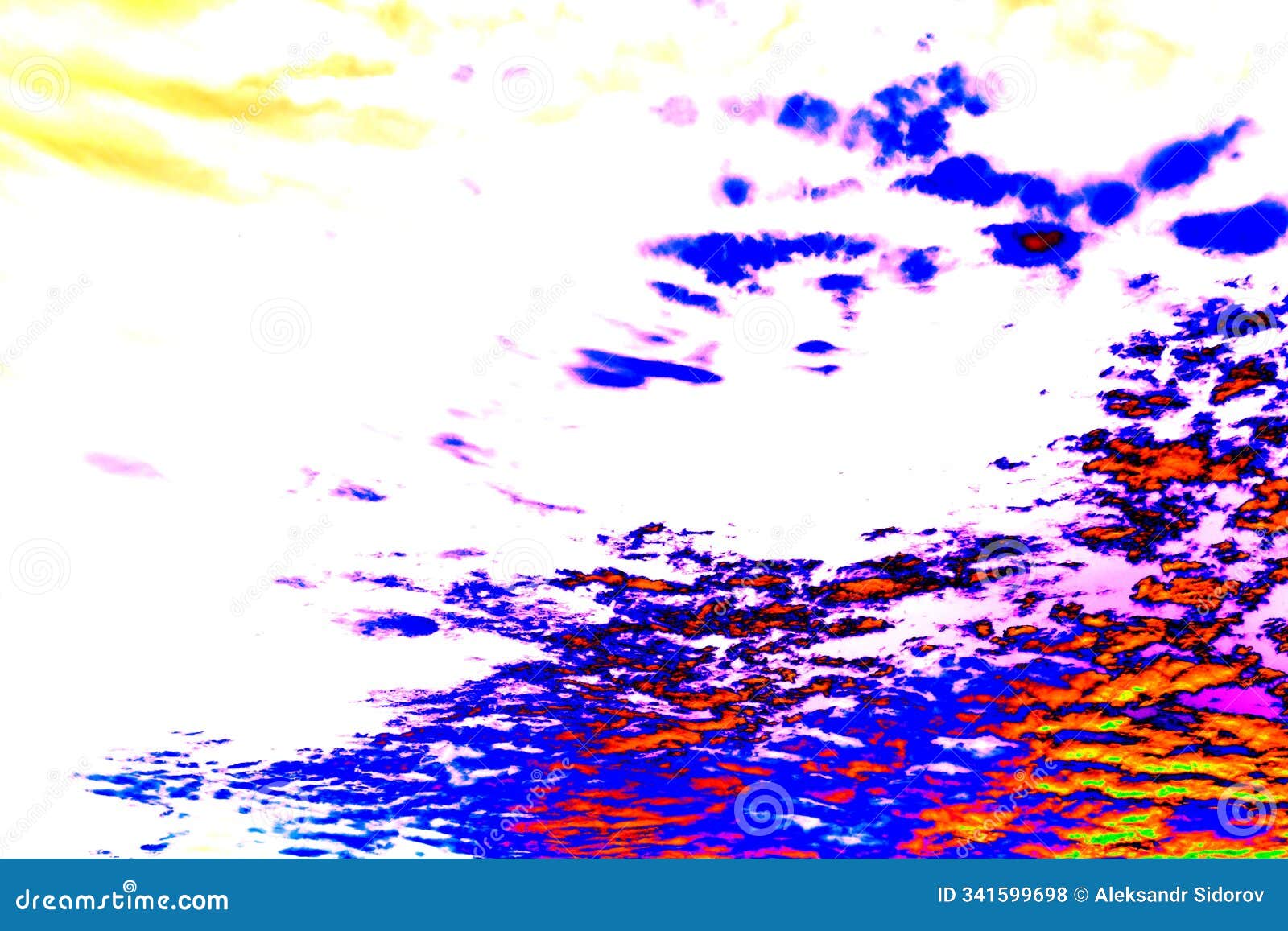 Clouds in the Sky at Sunset, Clouds, Abstraction in Changed Color ...