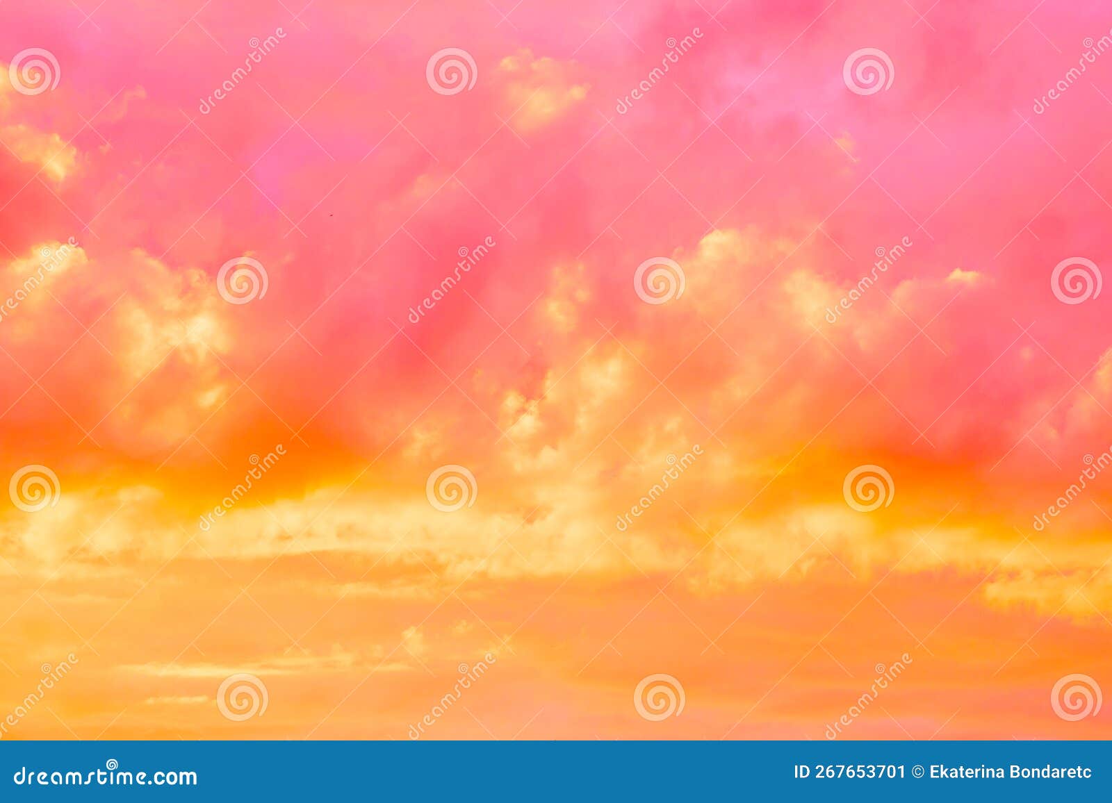 Clouds and Sky at Sunset. Orange and Red Color of Sunset Light. Copy ...