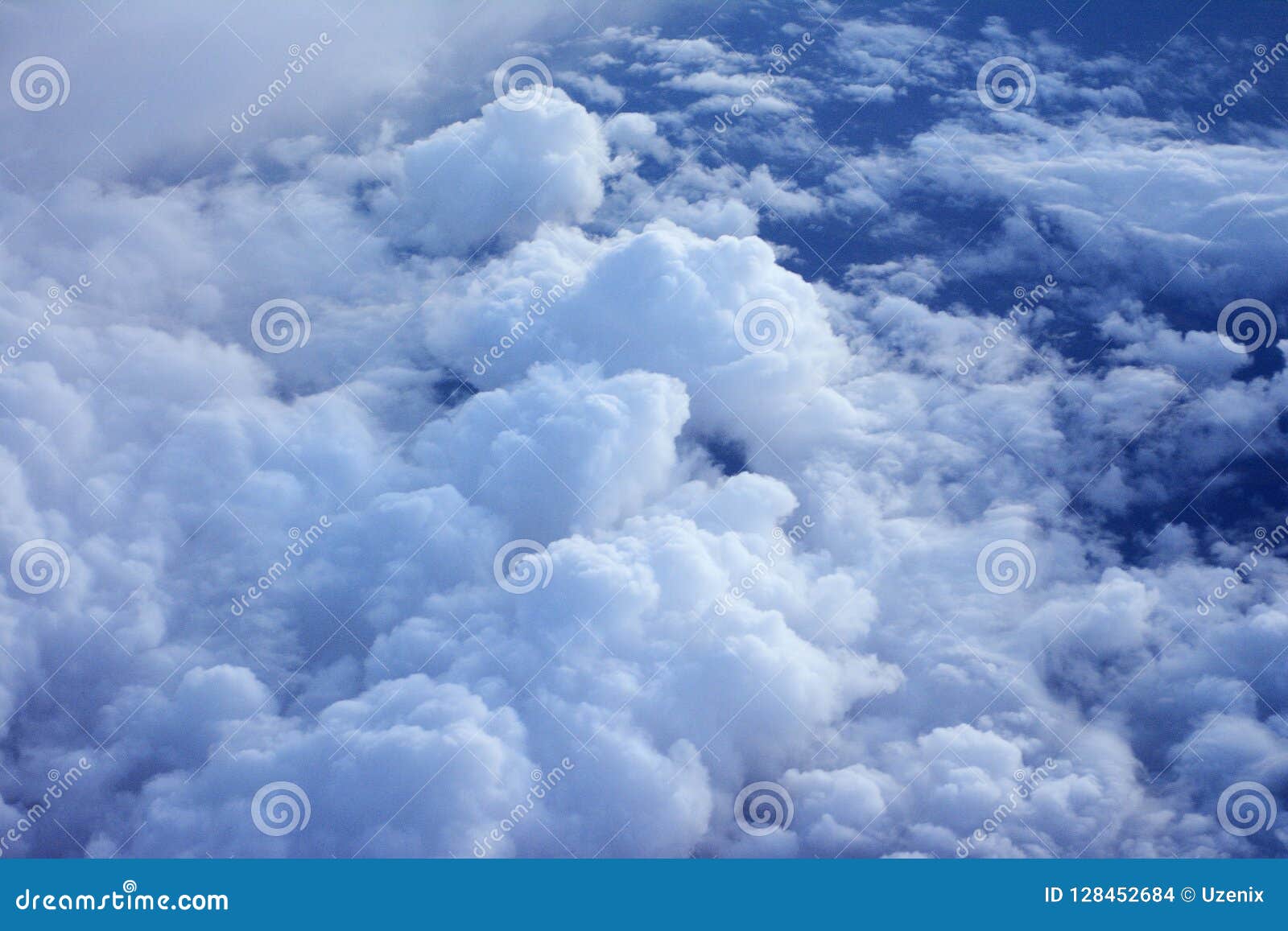 Clouds and sky top view stock photo. Image of high, cloudy - 128452684