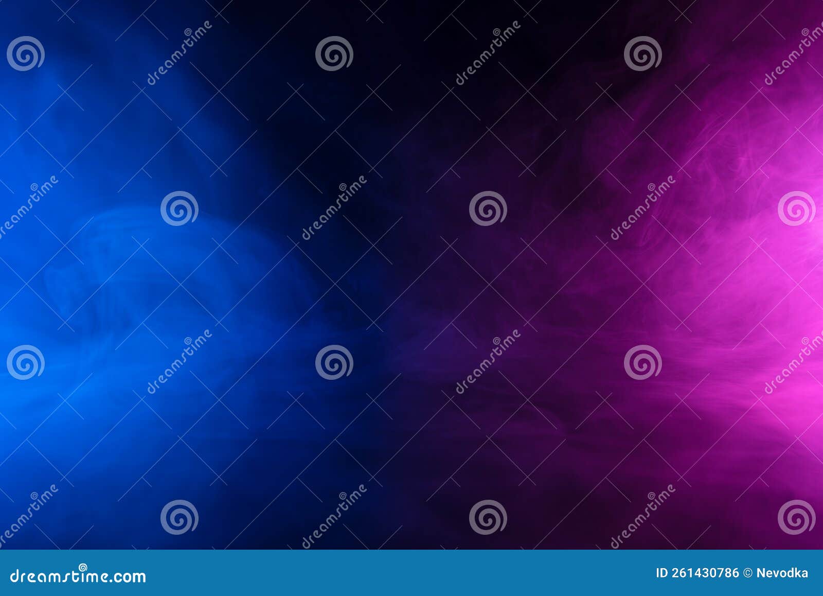 Clouds of Smoke in Neon Light on Dark Empty Scene Stock Photo - Image ...