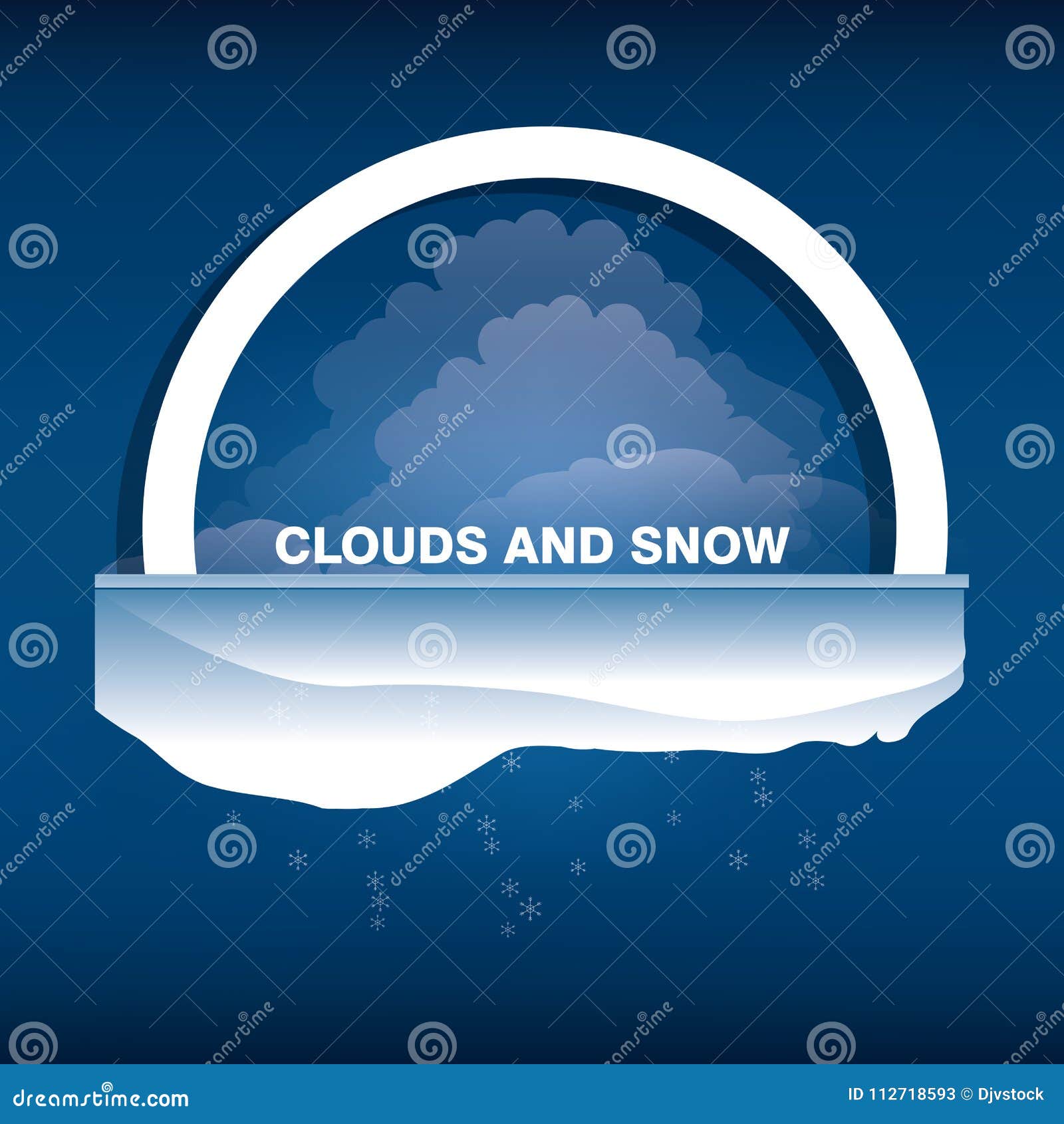 Clouds and snow design stock vector. Illustration of xmas - 112718593
