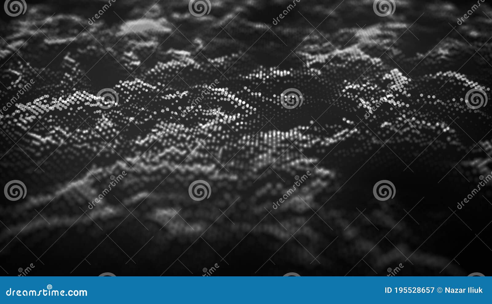 Clouds before the Storm. Dust Particles. Abstract Thunderclouds. Dots ...