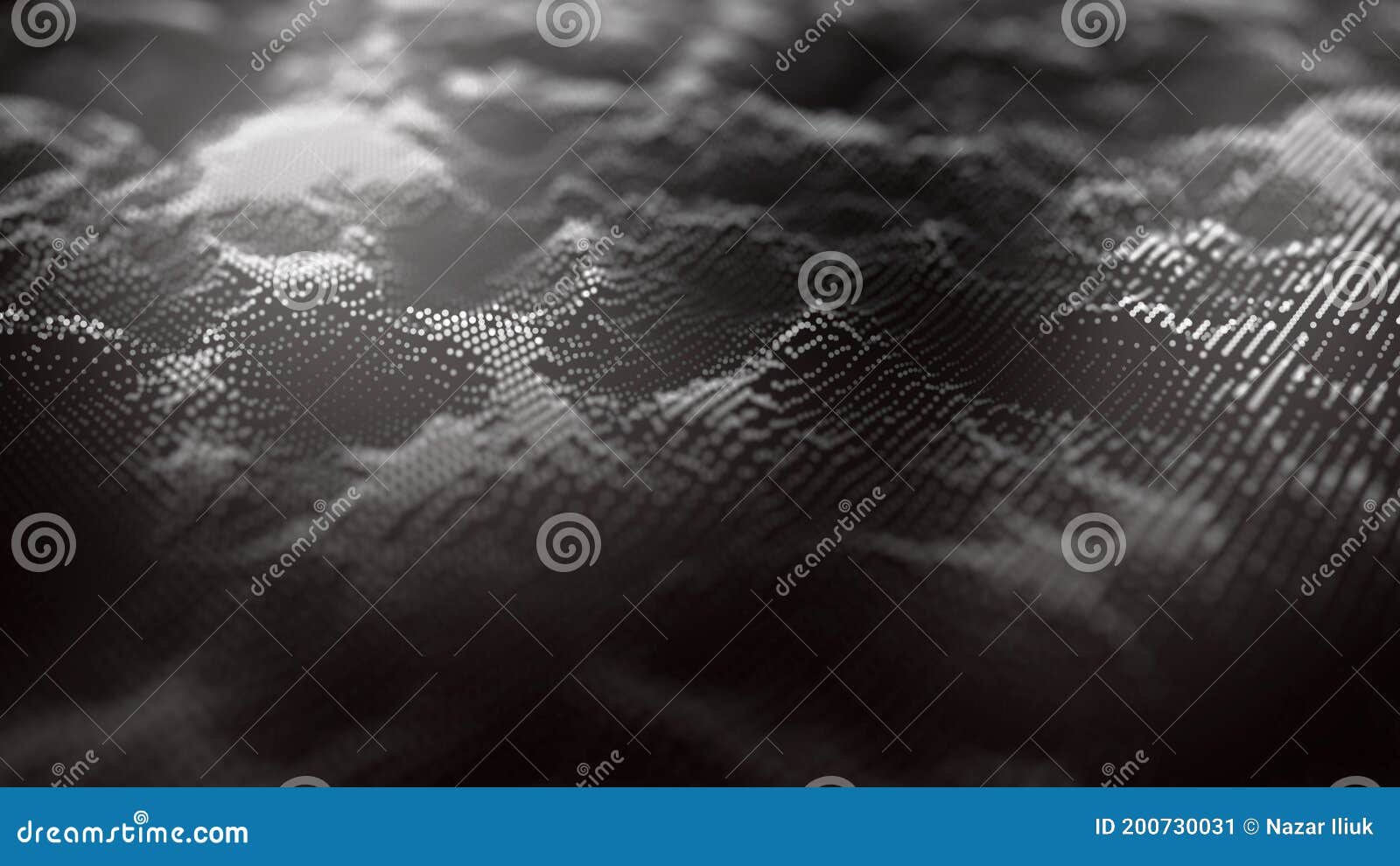 Clouds before the Storm. Dust Particles. Abstract Thunderclouds. Dots ...