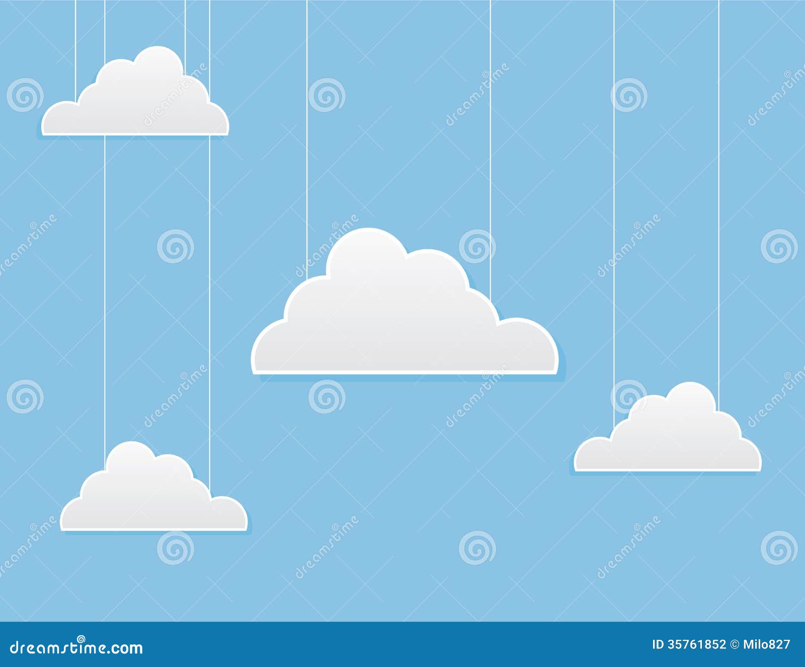 Clouds Strings stock vector. Illustration of string, weather - 35761852