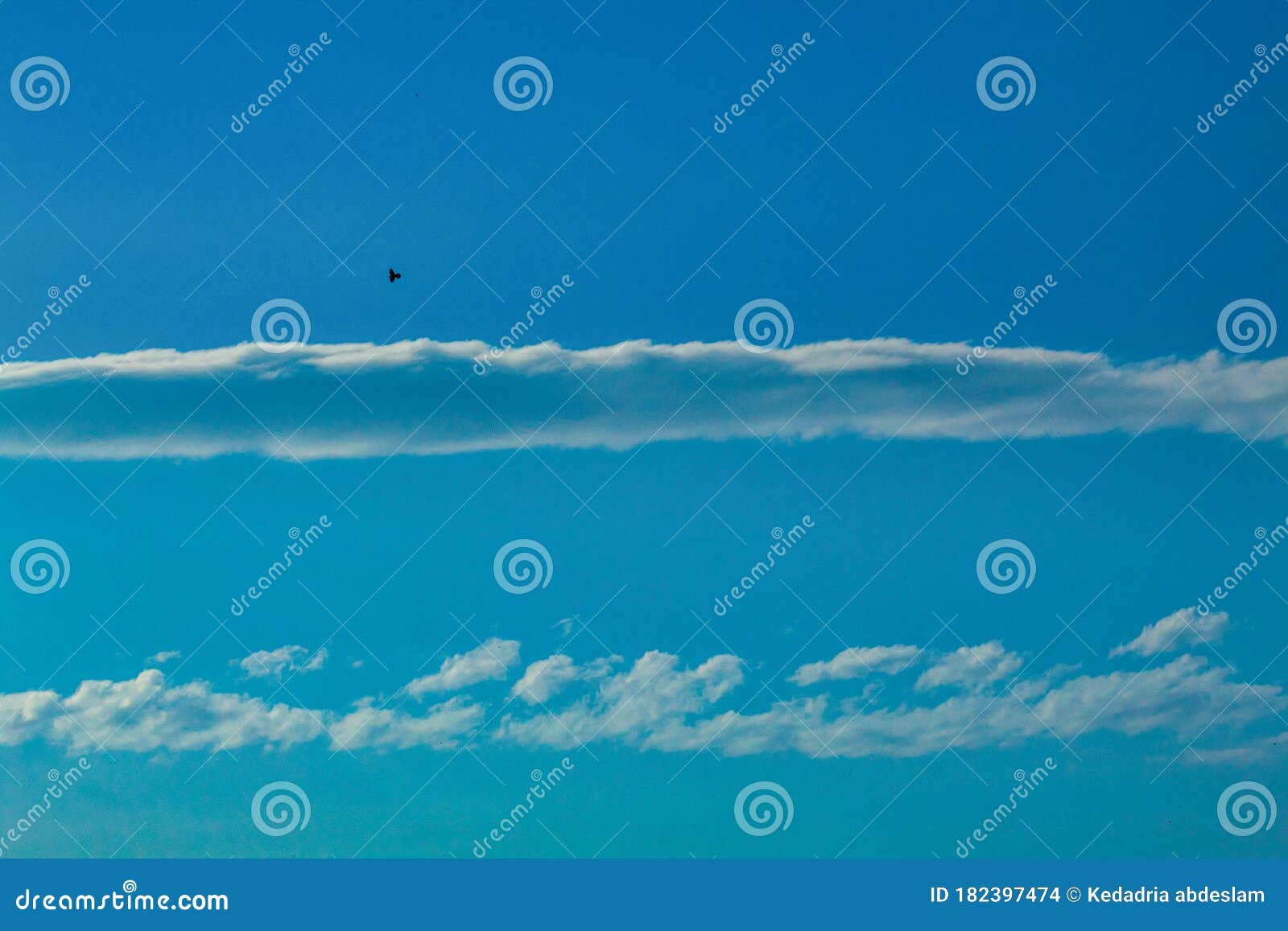 Clouds in a Strip Shape Throw Blue Sky Stock Photo - Image of blue ...