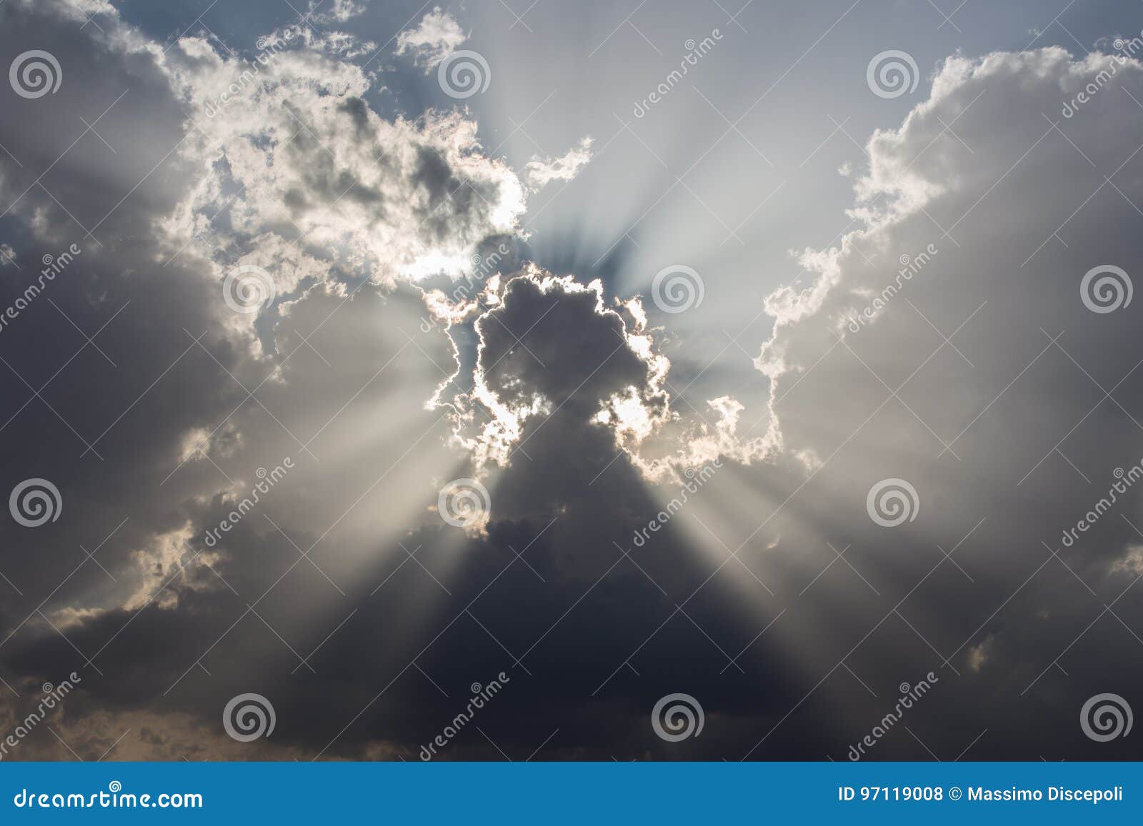 Clouds and sun rays stock photo. Image of beauty, abstract - 97119008