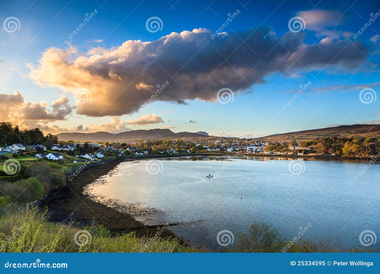 Clouds at Sunset Over a Village Stock Image - Image of mystic, clouds ...