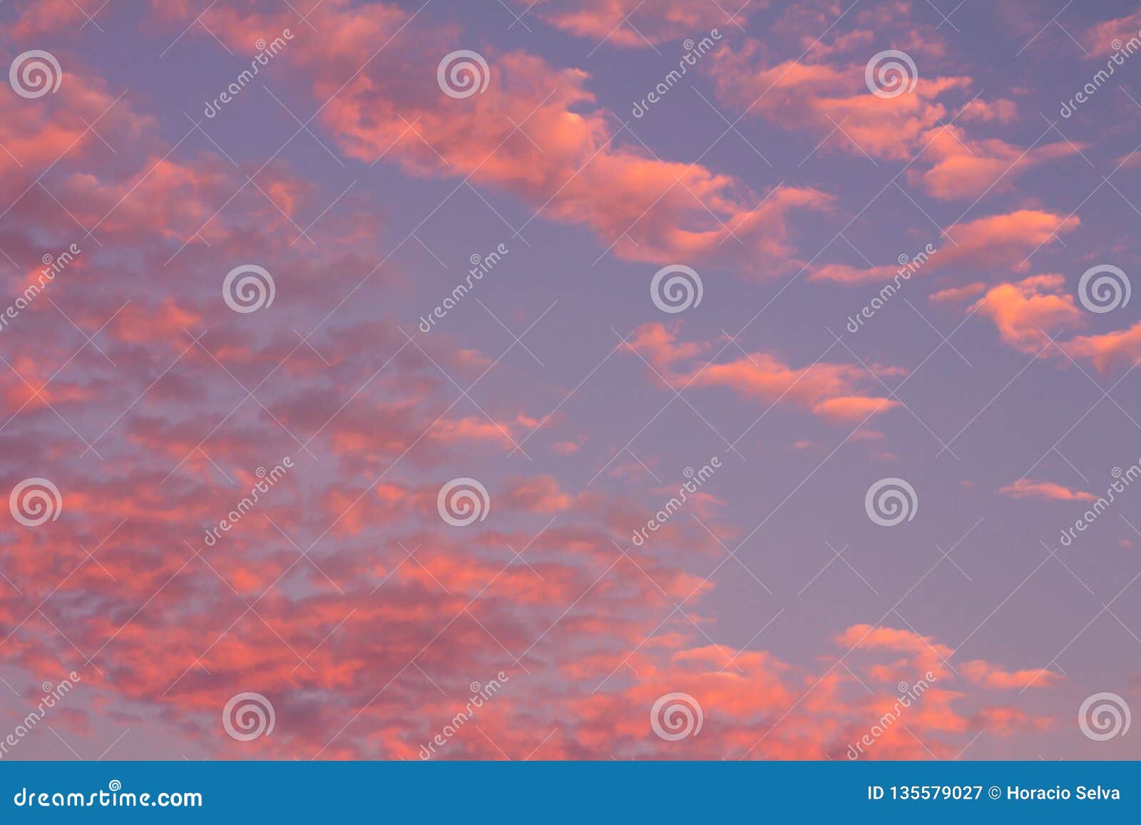Clouds during Sunset. the Sky is Dyed Pink Stock Image - Image of ...