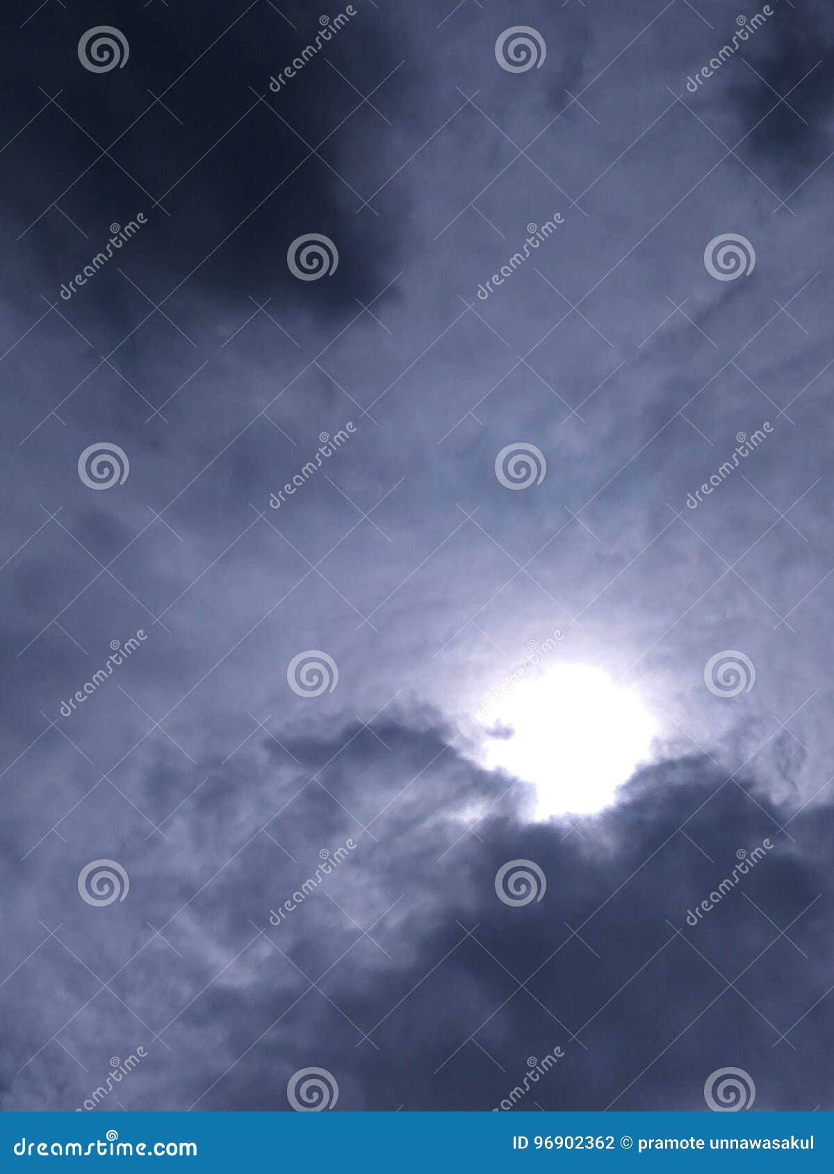 Clouds are Swallowing the Sun Stock Photo - Image of swallowing, stome ...