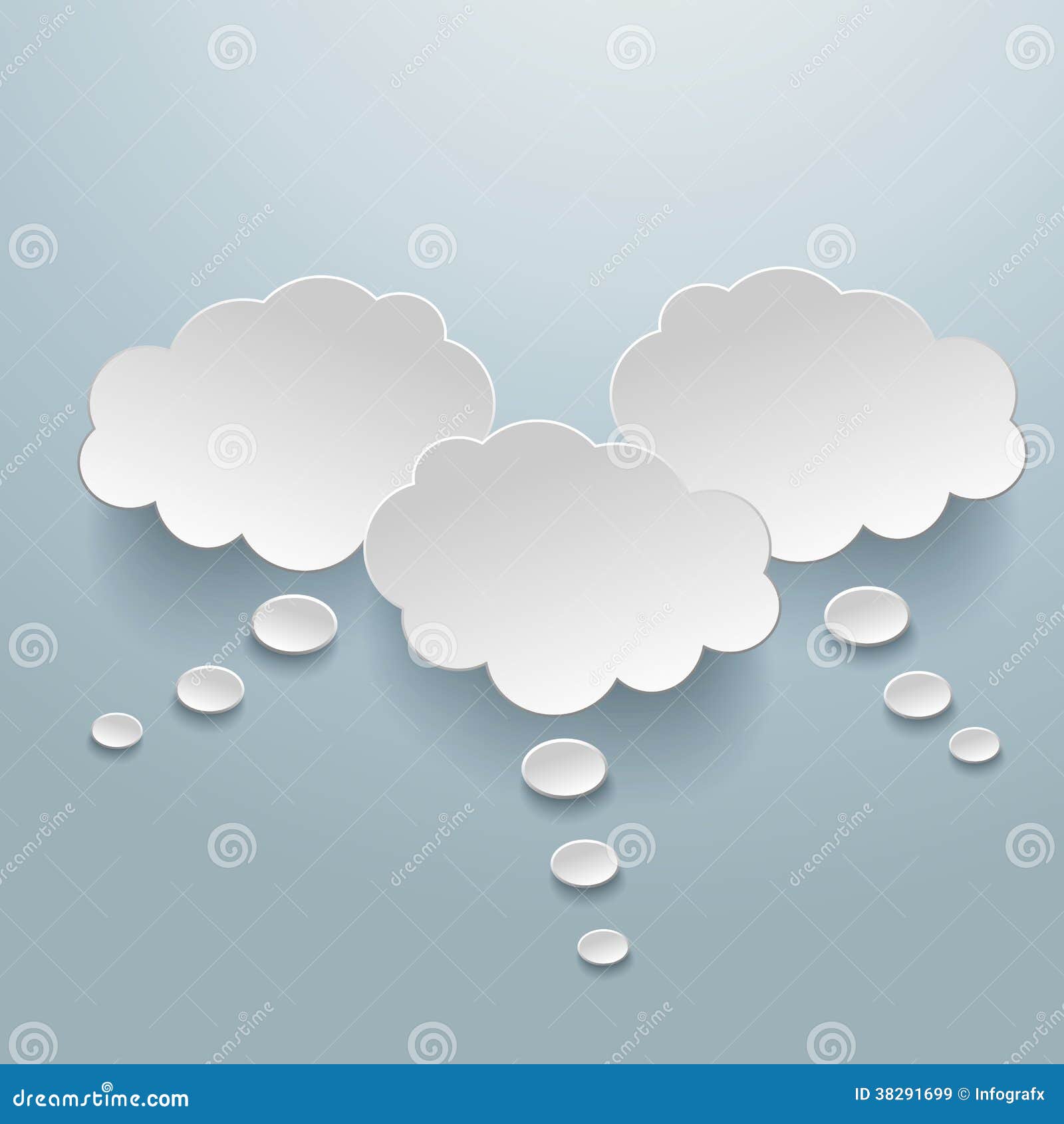 Clouds Thinking Background stock vector. Illustration of brainstorm ...
