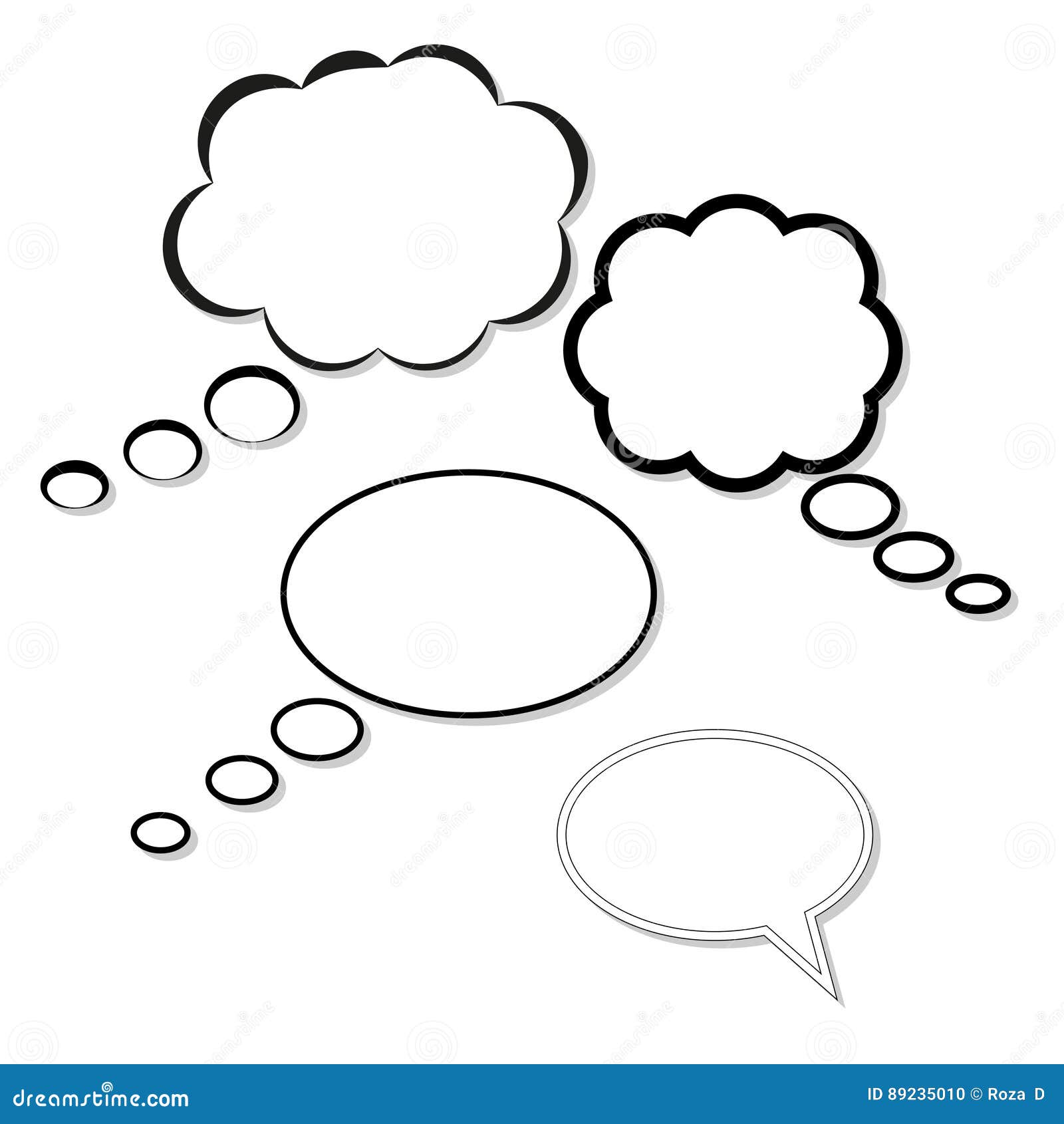 Clouds of thoughts 2 stock vector. Illustration of green - 89235010