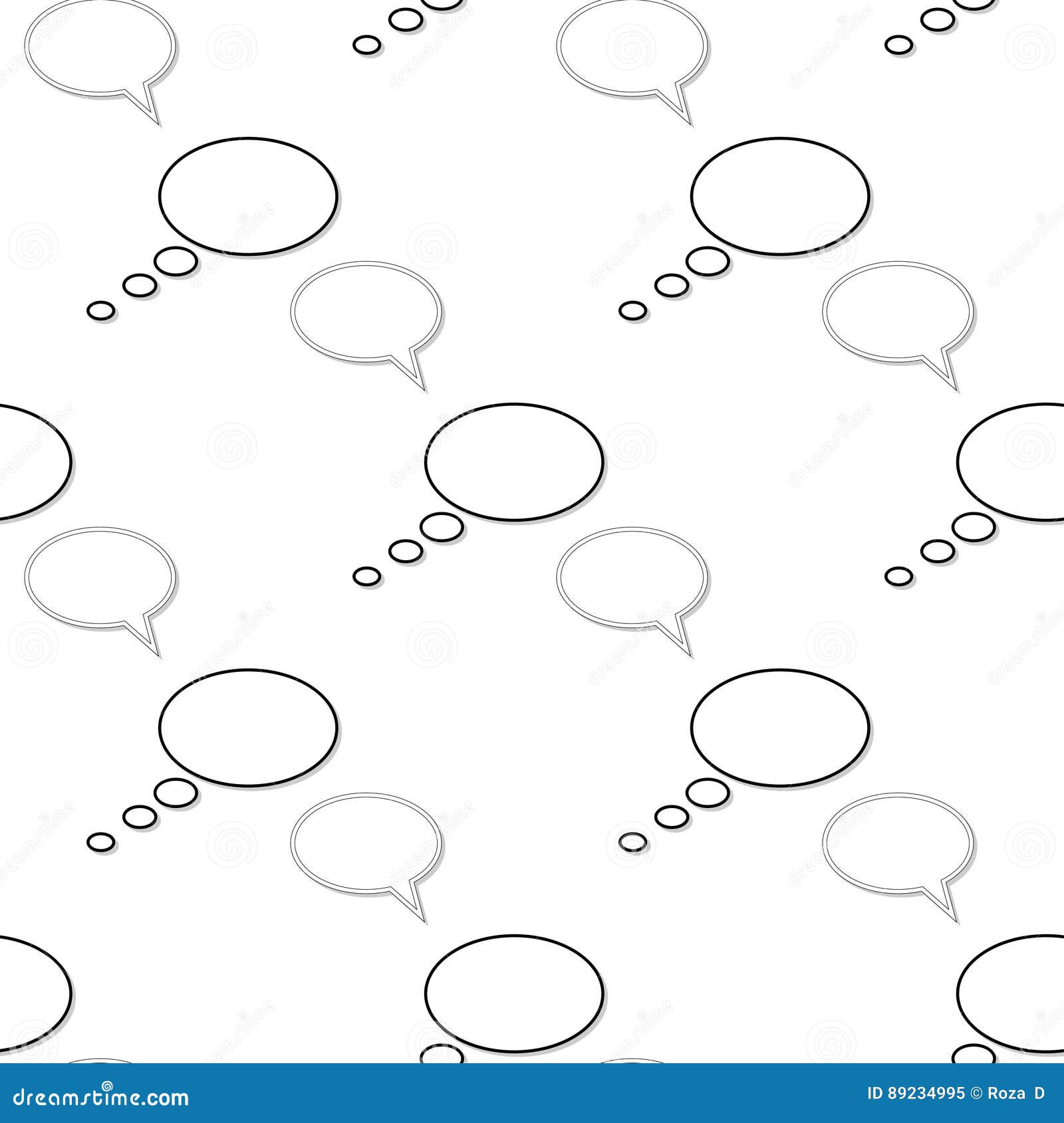 Clouds of Thoughts, Seamless 3 Stock Vector - Illustration of idea ...