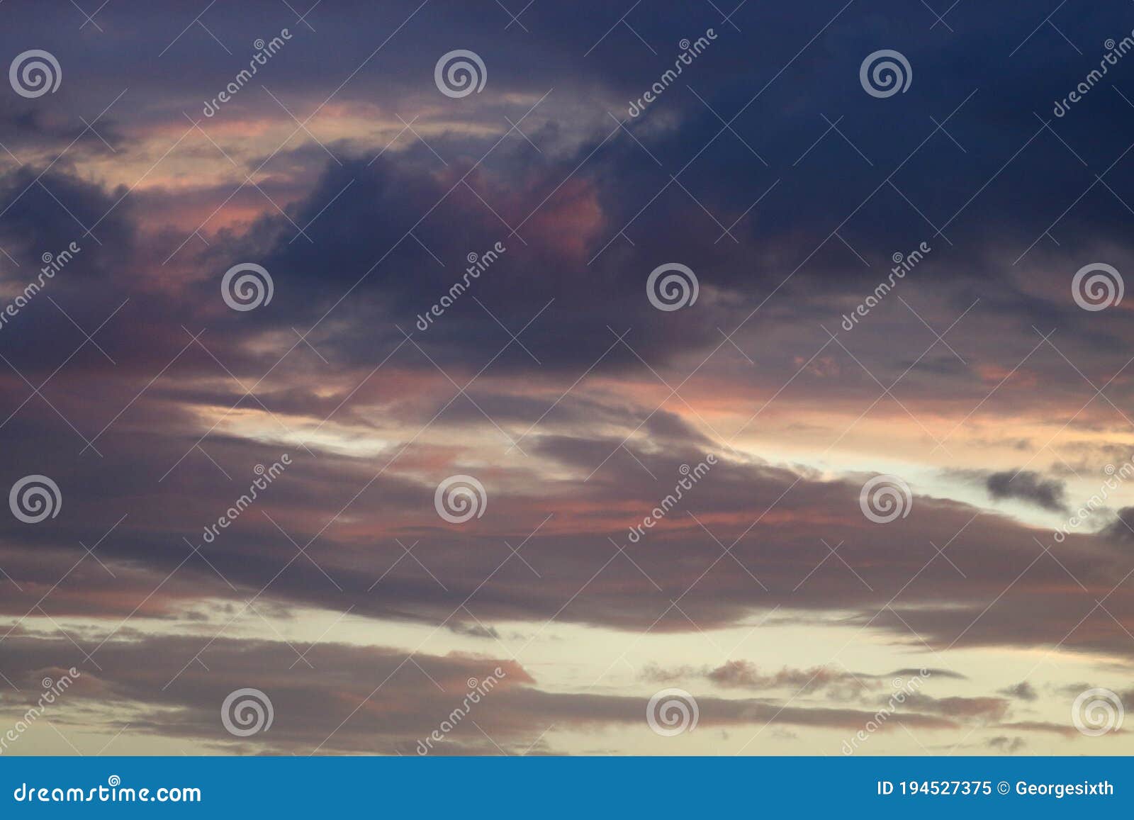 Clouds Tinged with Color in Sky at Sunset Stock Image - Image of higher ...