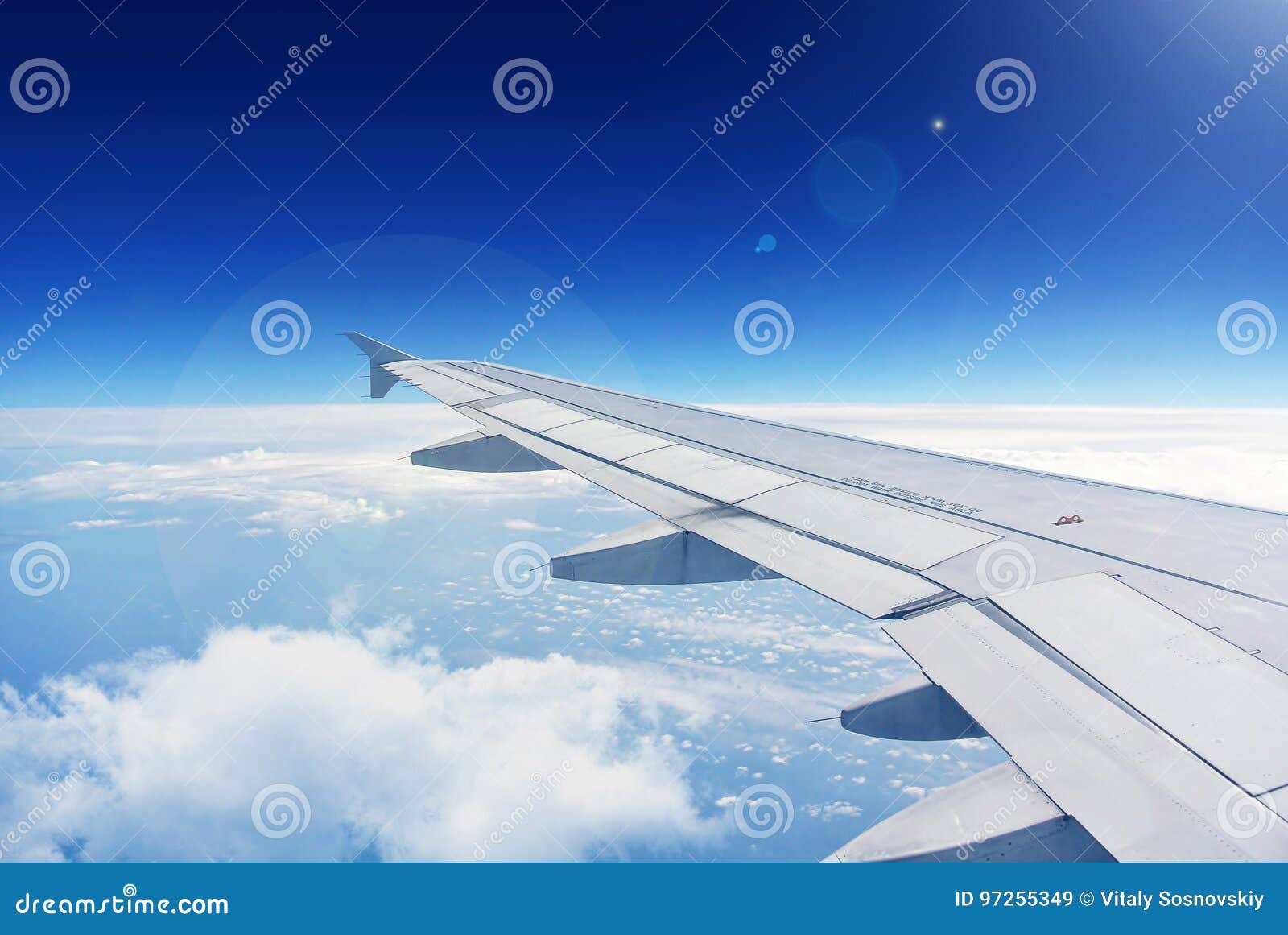 Clouds Under the Wing of an Airplane Stock Image - Image of beautiful ...