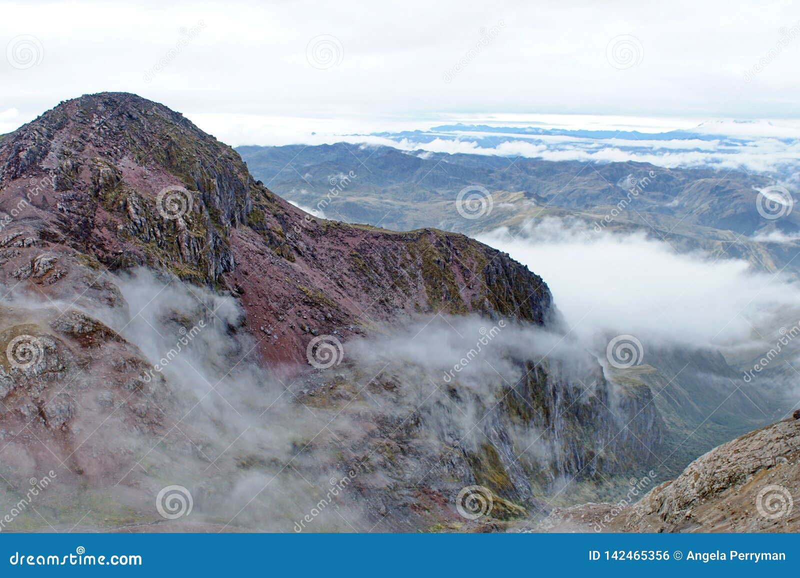 Clouds in a Valley in Ecuador Stock Photo - Image of altitude, cayambe ...