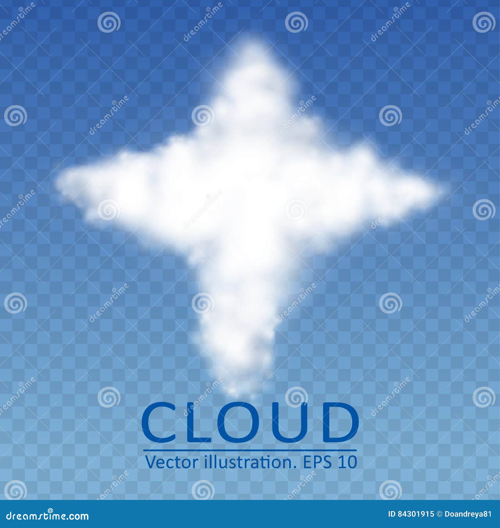 Clouds Vector Collection. Cross. Vector Illustration. Stock Vector ...