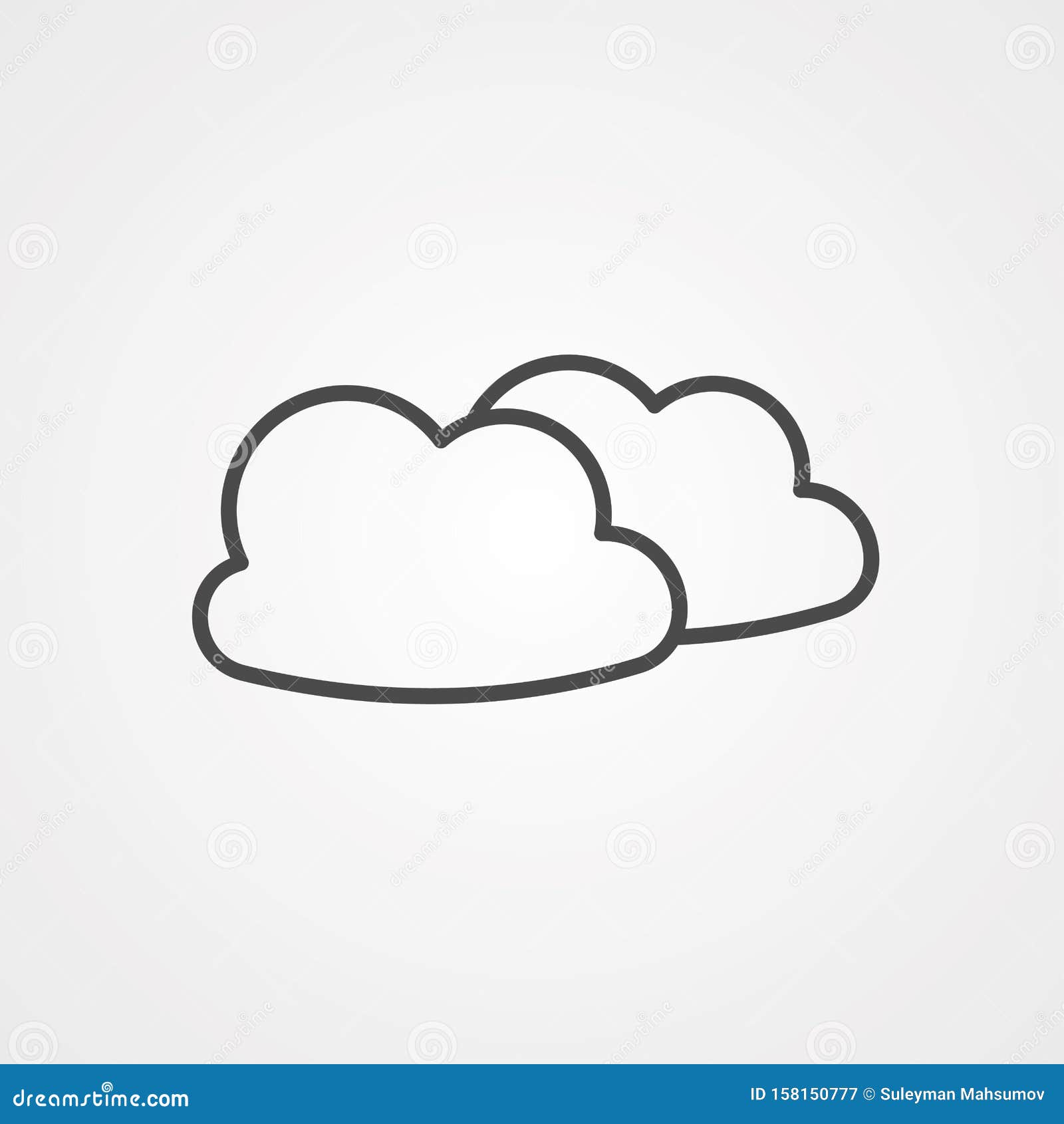 Clouds Vector Icon Sign Symbol Stock Illustration - Illustration of ...