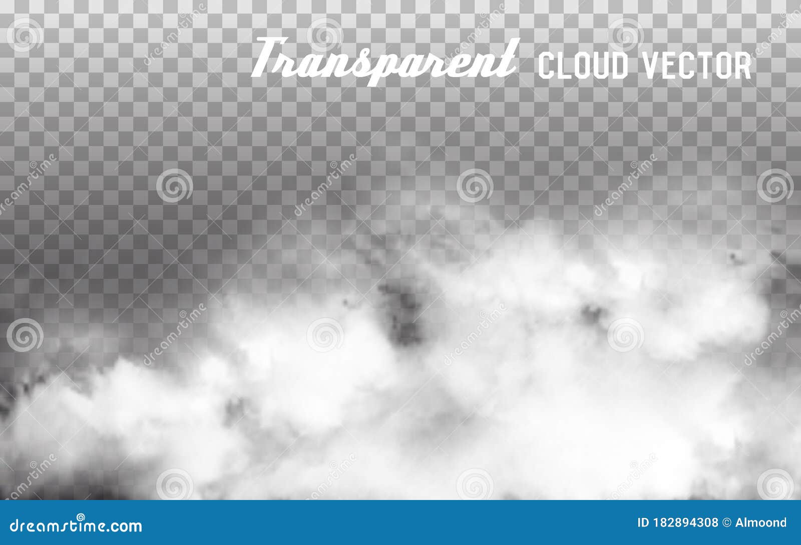 Clouds Vector on Transparent Background Stock Vector - Illustration of ...