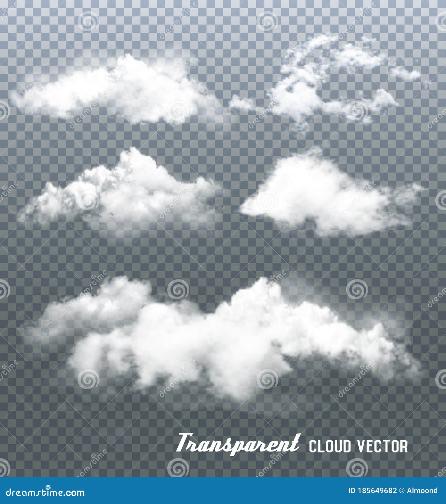 Clouds Vector on Transparent Background Stock Vector - Illustration of ...