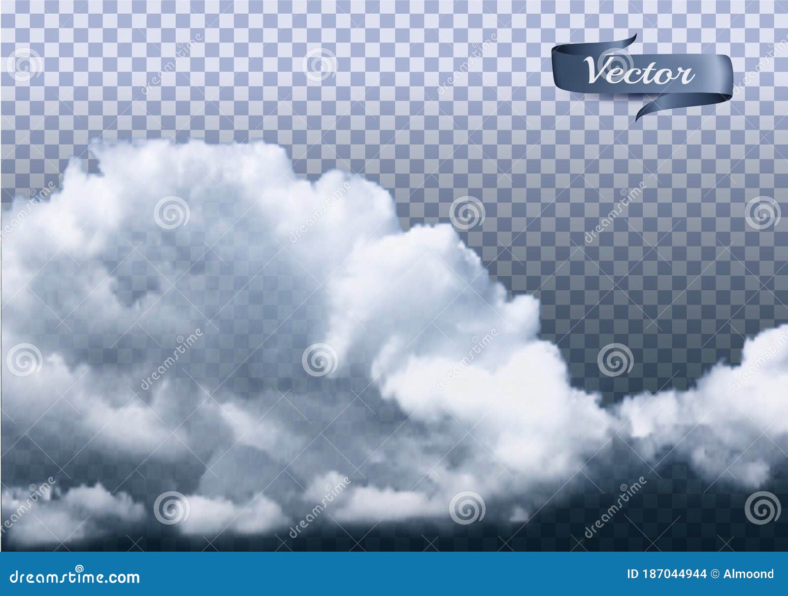 Clouds Vector on Transparent Background Stock Vector - Illustration of ...