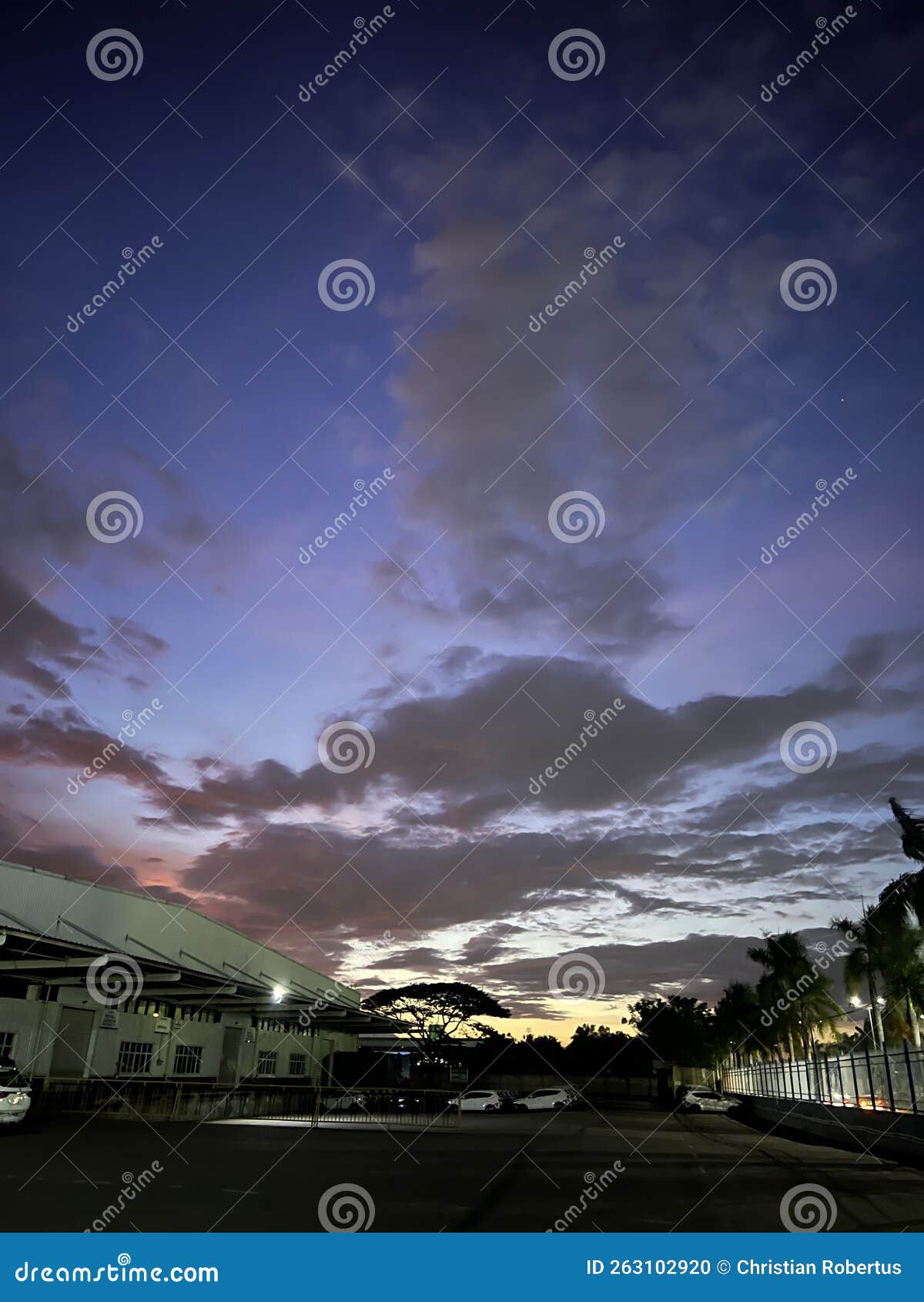 Clouds View in the Night Sky at Six Pm Editorial Image - Image of ...