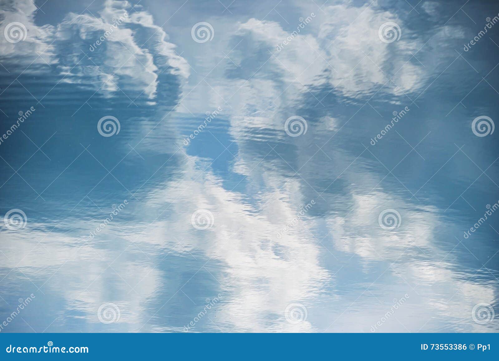 Clouds Water Reflection Riple Lake River Stock Photo - Image of cloud ...