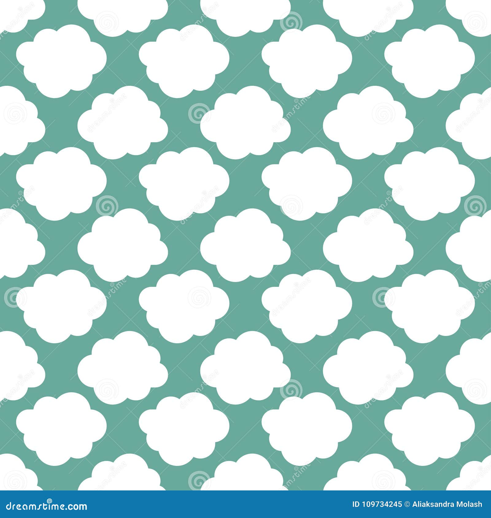 Clouds Weather Seamless Pattern Background Stock Vector - Illustration of decoration, light ...